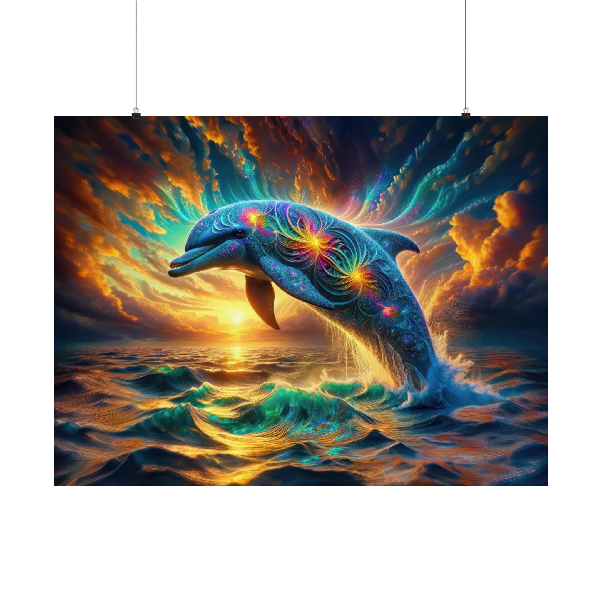 Quantum Leap of the Cosmic Dolphin Poster – Unfocussed Photography & Art
