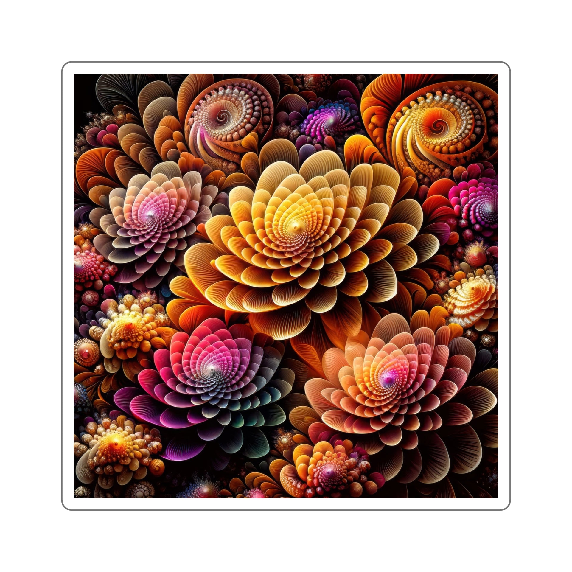 The Fibonacci Flourish Stickers – Unfocussed Photography & Art