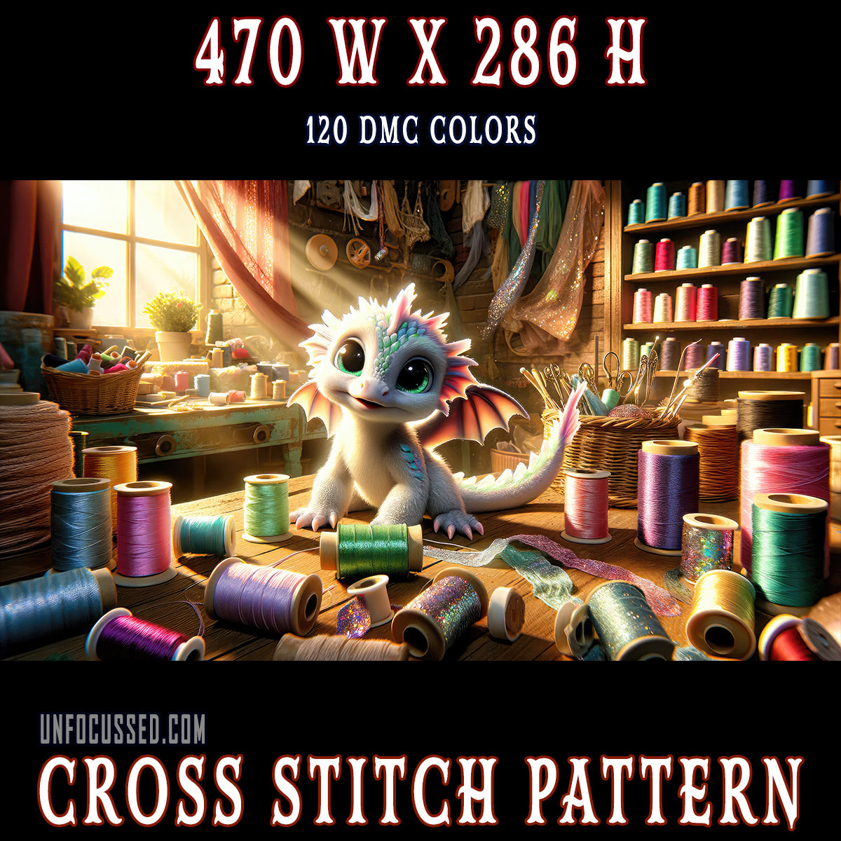 Spools of Magic Cross Stitch Pattern – Unfocussed Photography & Art