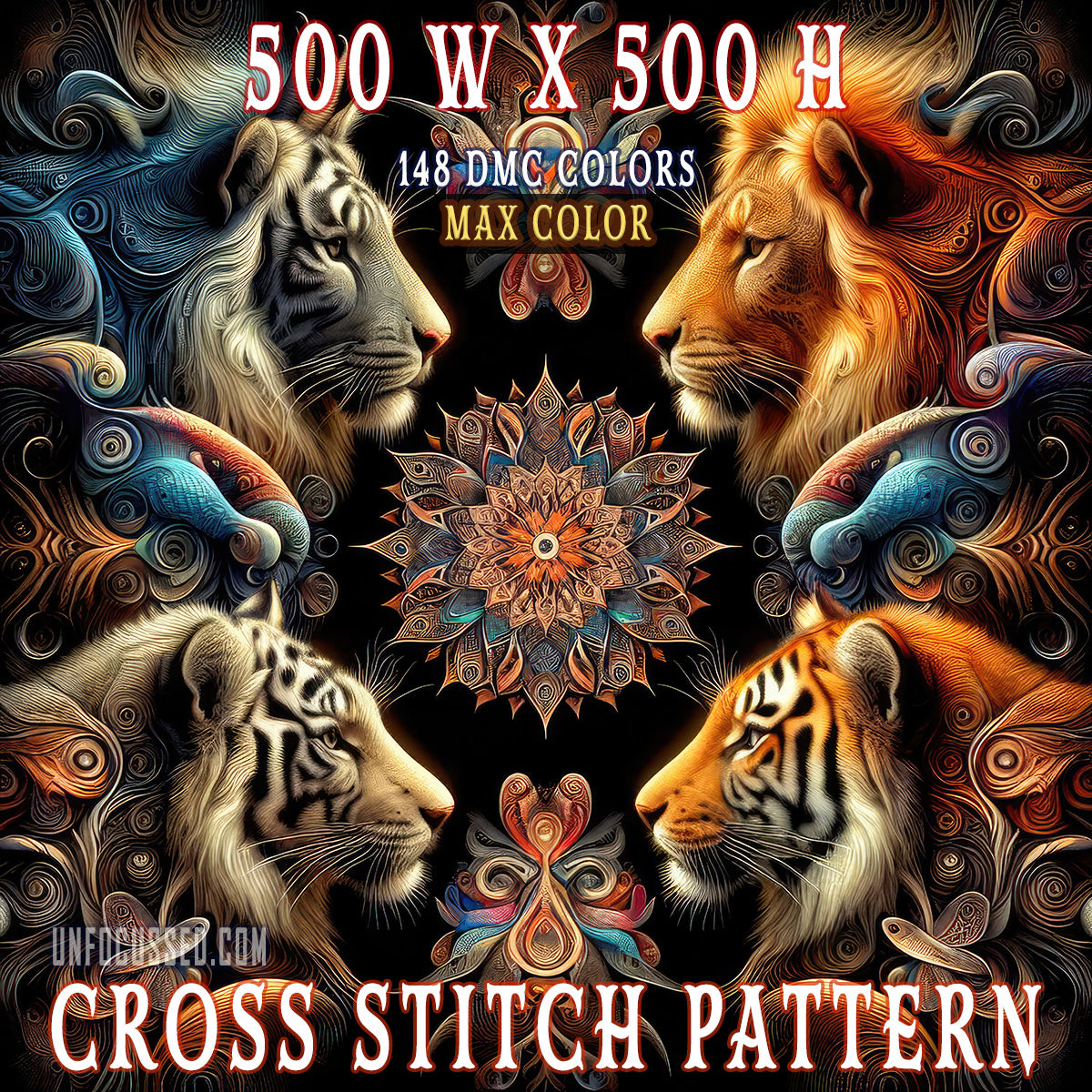 Symphony of the Sovereigns MAX Color Cross Stitch Pattern – Unfocussed ...